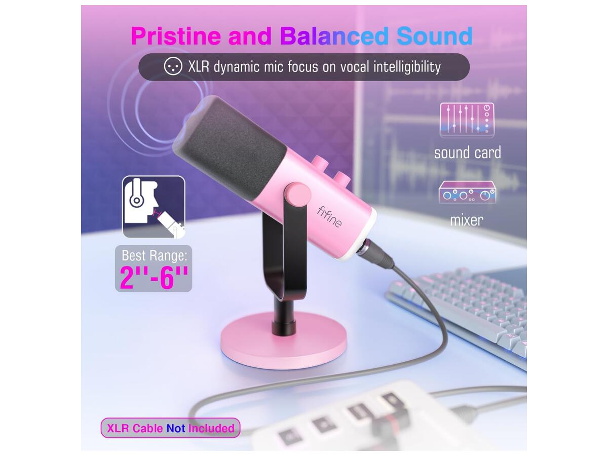Мікрофон Fifine AmpliGame AM8 Pink – купити за ціною: 3 911 грн. у ...